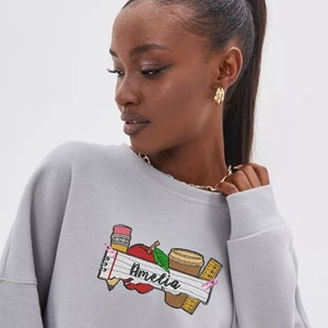 Teacher Life Embroidery Design: Back to School Machine Embroidery ...