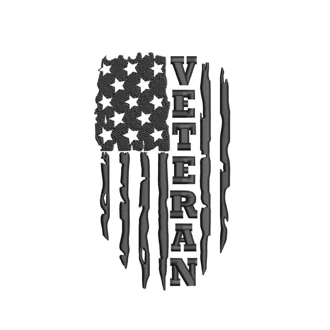 Veteran Flag Machine Embroidery Design: Patriotic USA (instant Download ...