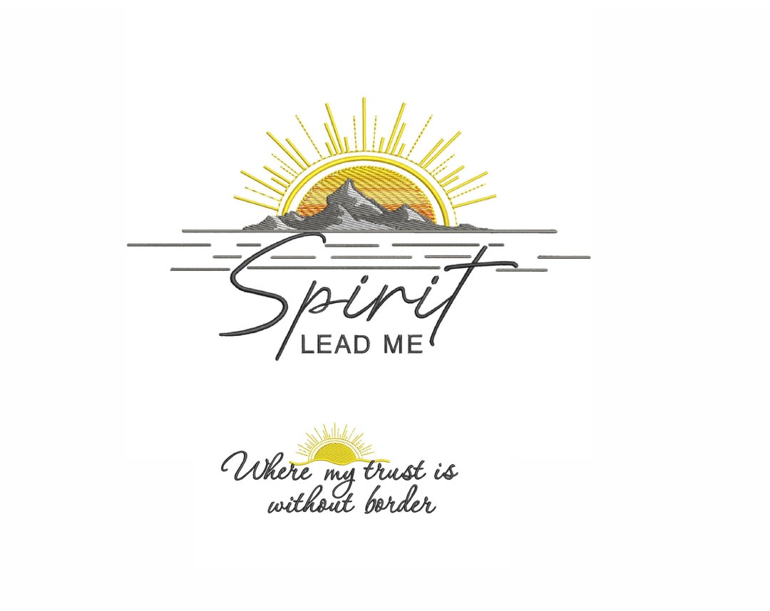 Spirit Lead Me Machine Embroidery 2 Desings, Elegant Boho Christian ...