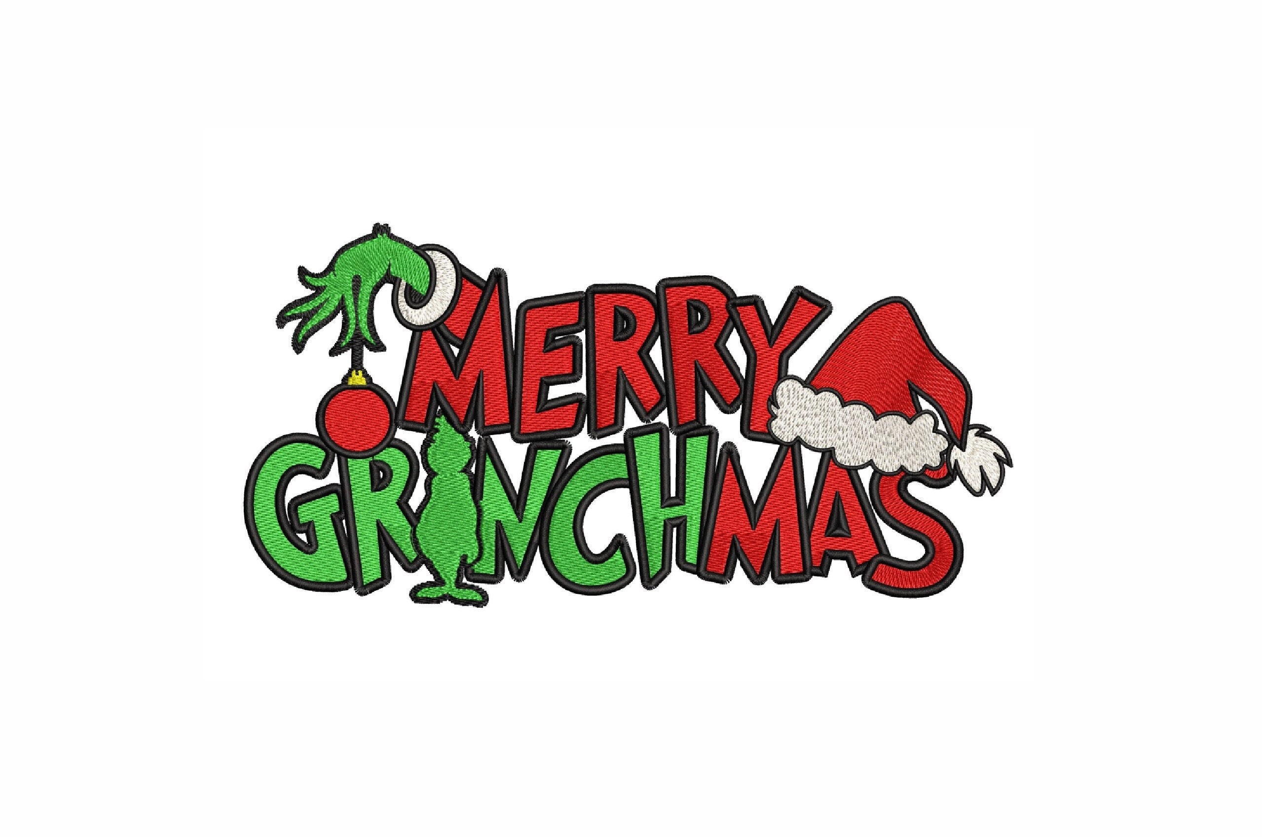 Stickdatei Grinchmas Stickdatei Frohe Weihnachten 7 Größen. - Etsy.de