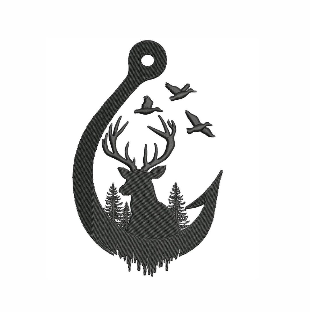 Hunting and Fishing Embroidery Designs, Deer and Fish Machine ...