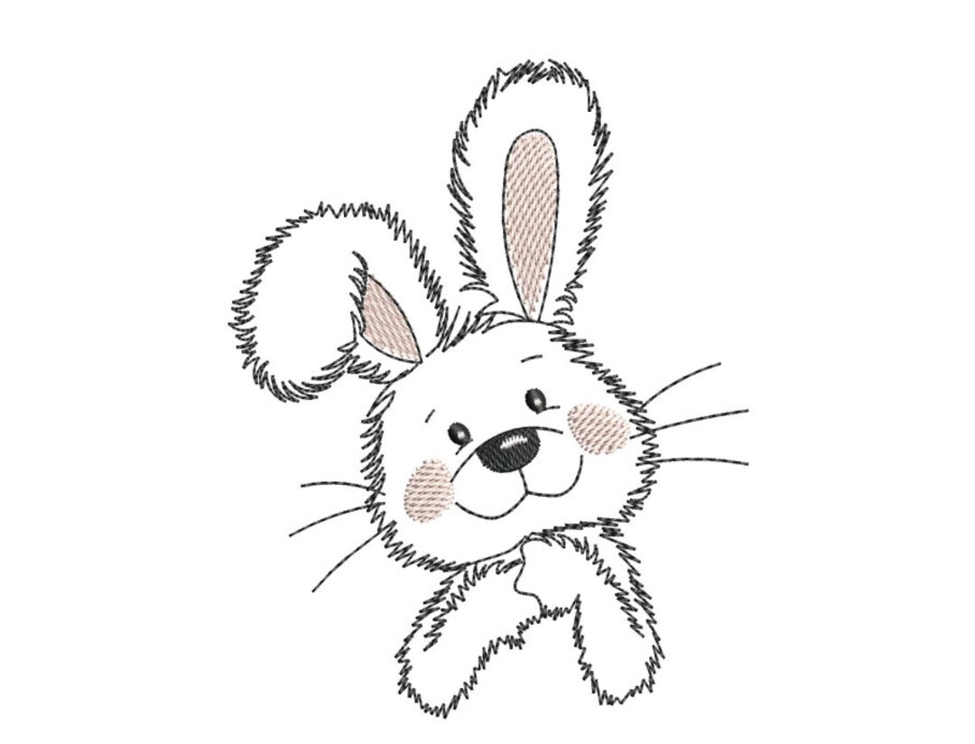 Easter Bunny Machine Embroidery Design. Animals Embroidery Design. 4 ...