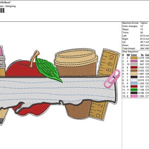 Teacher Life Embroidery Design: Back to School Machine Embroidery ...