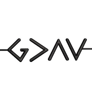 Christian Cross Embroidery Design: God is Greater (digital Download) - Etsy