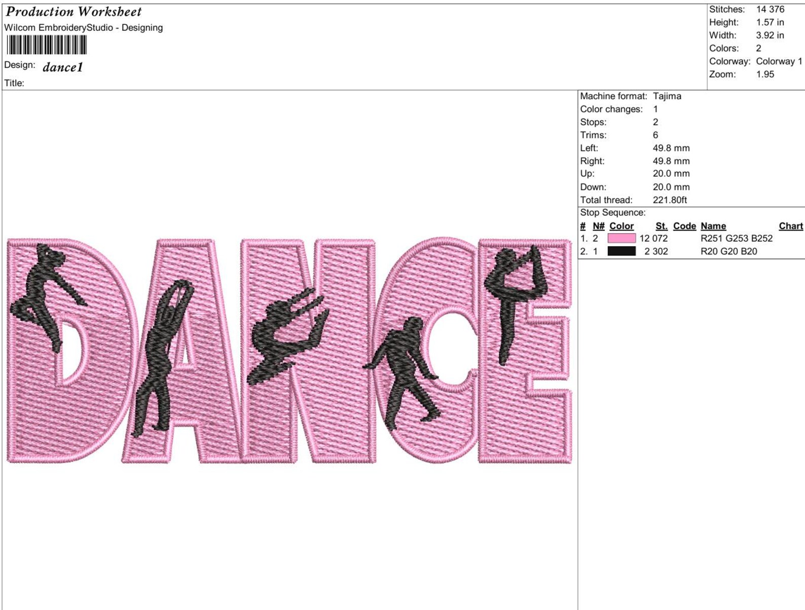 Dance Embroidery Design, 4 Sizes, Instant Download. - Etsy