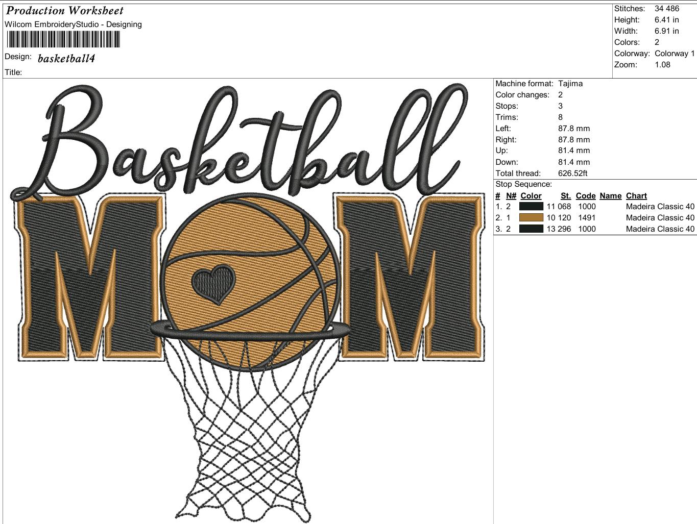 Basketball Mom Machine Embroidery Design: 5 Sizes (instant Download) - Etsy