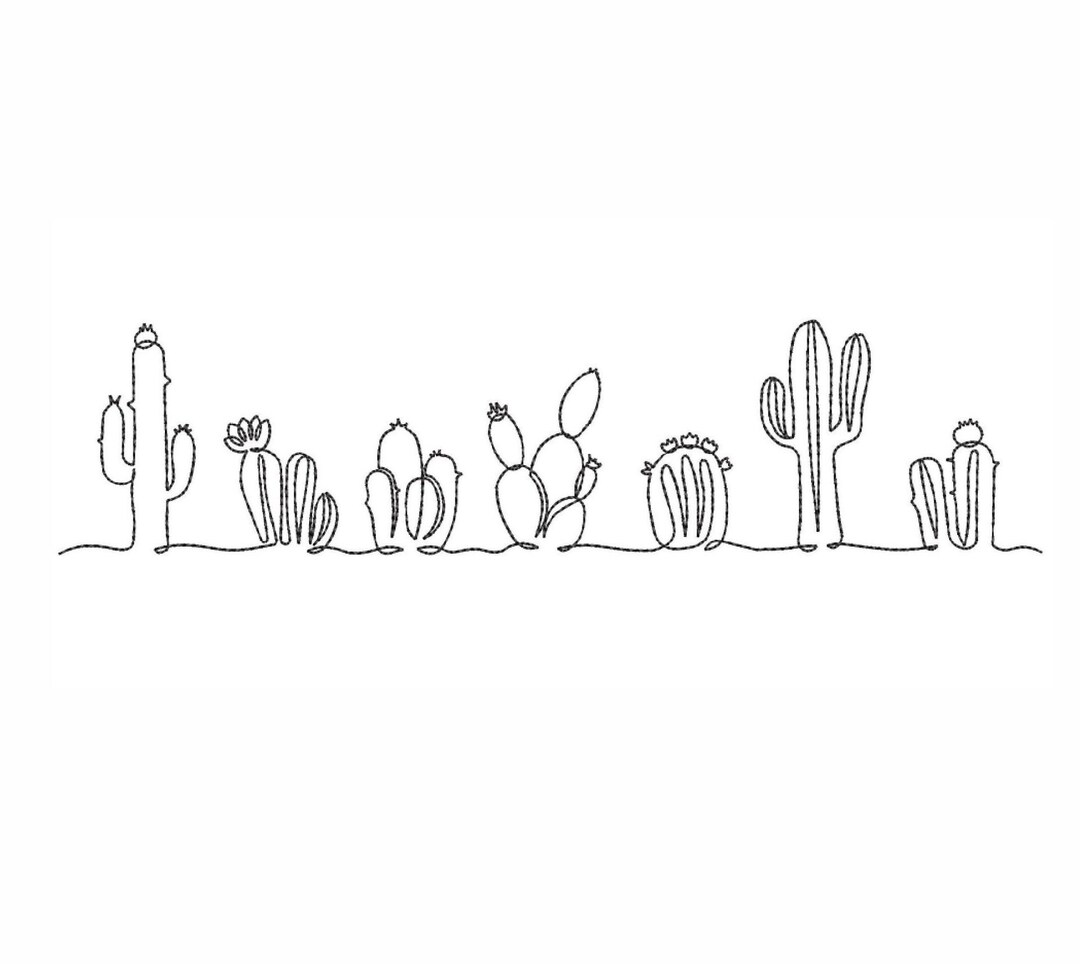 Cactus Machine Embroidery Design, 5 Sizes, Instant Download. - Etsy