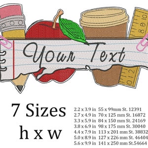 Teacher Life Embroidery Design: Back to School Machine Embroidery ...