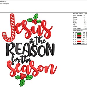 Jesus is the Reason for the Season Machine Embroidery Design, Jesus ...