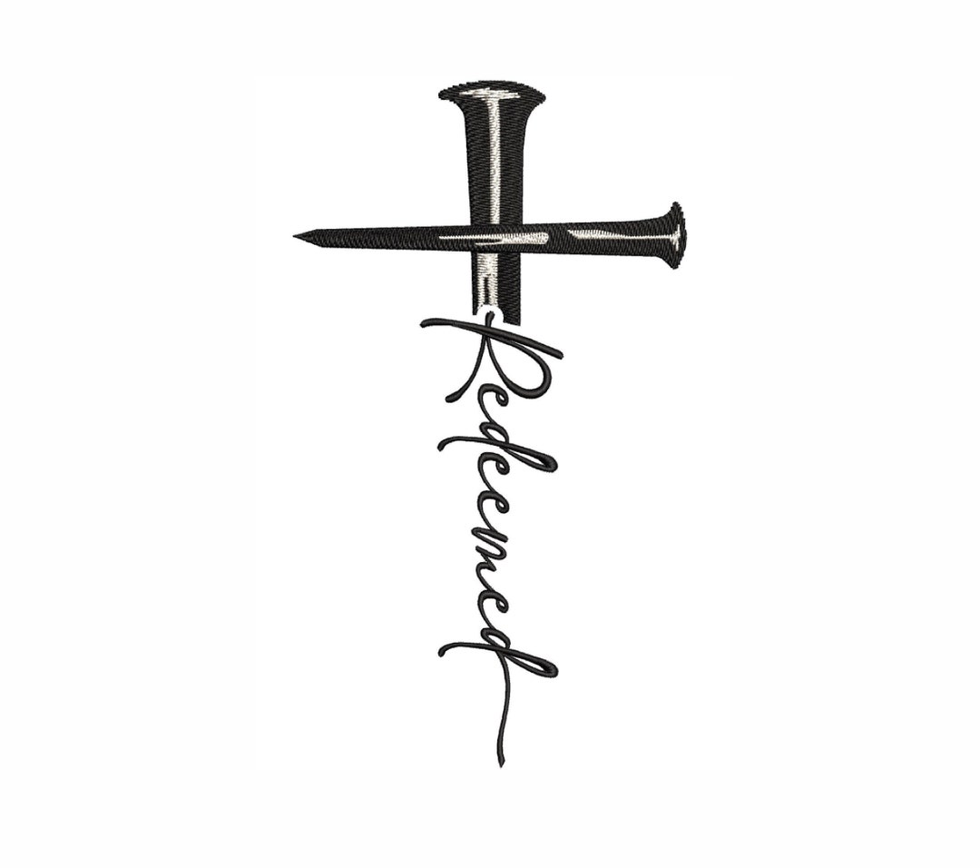 Redeemed Machine Embroidery Design, Jesus Christian, Cross , Christian ...