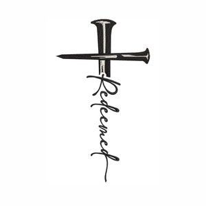 Redeemed Machine Embroidery Design, Jesus Christian, Cross , Christian ...
