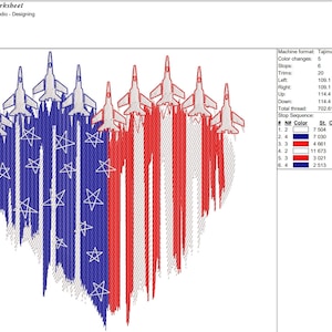American Flag Jet Airplane Heart Machine Embroidery Design (8 Sizes) - Etsy