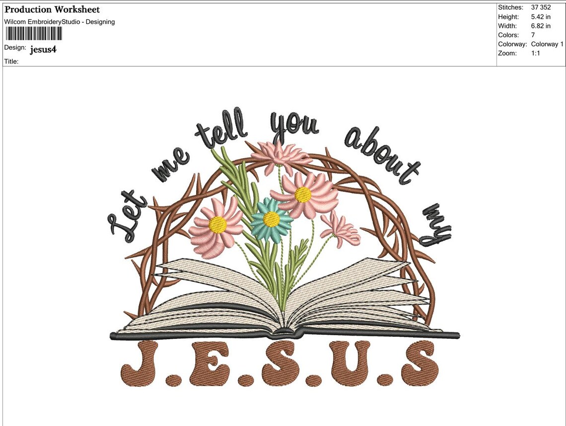 Jesus Floral Cross Machine Embroidery Design (6 Sizes) - Etsy