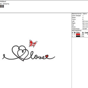 Heart Embroidery Design, Love Embroidery Design, 4 Sizes, Instant ...