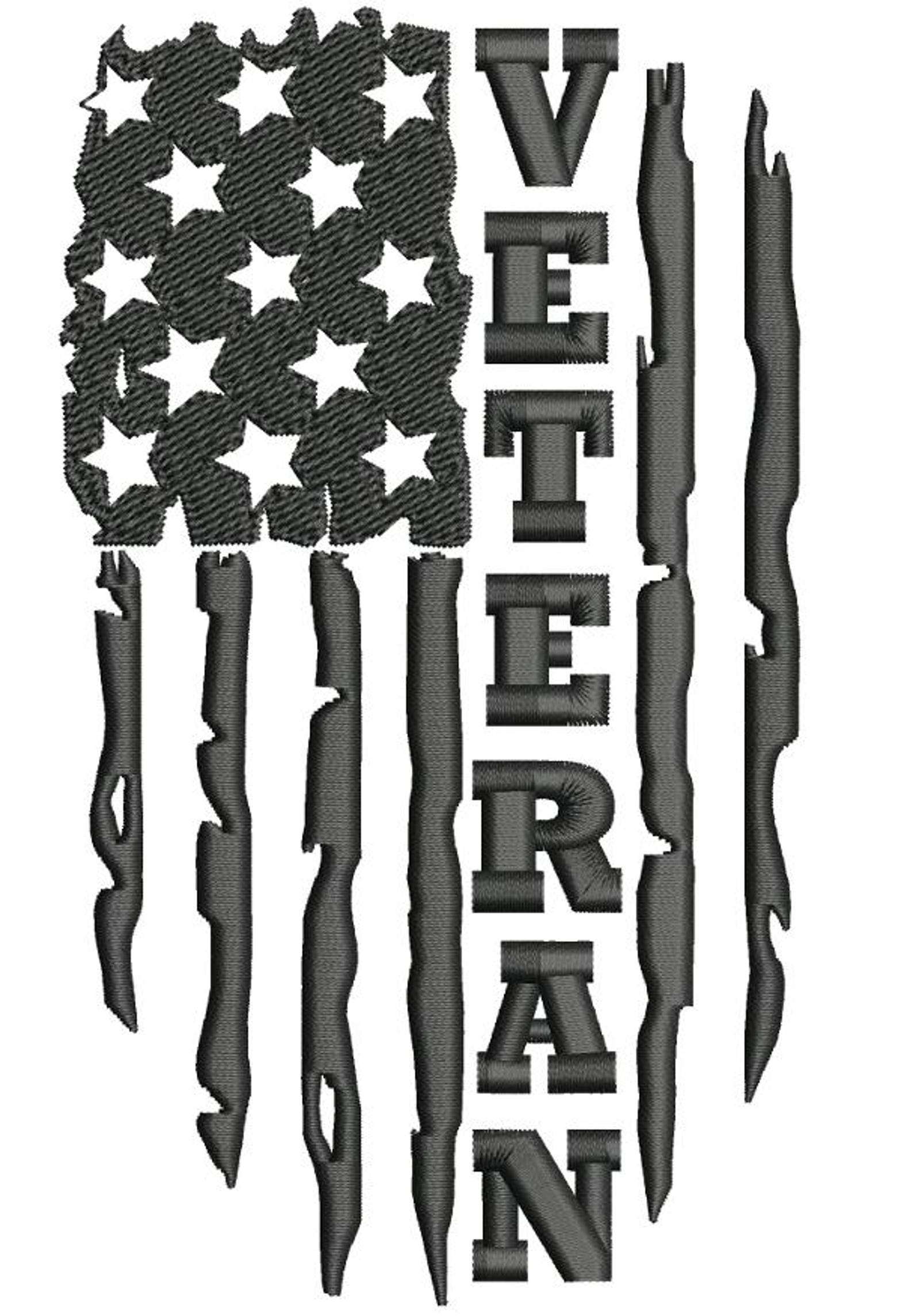 Veteran Flag Machine Embroidery Design: Patriotic USA (instant Download ...