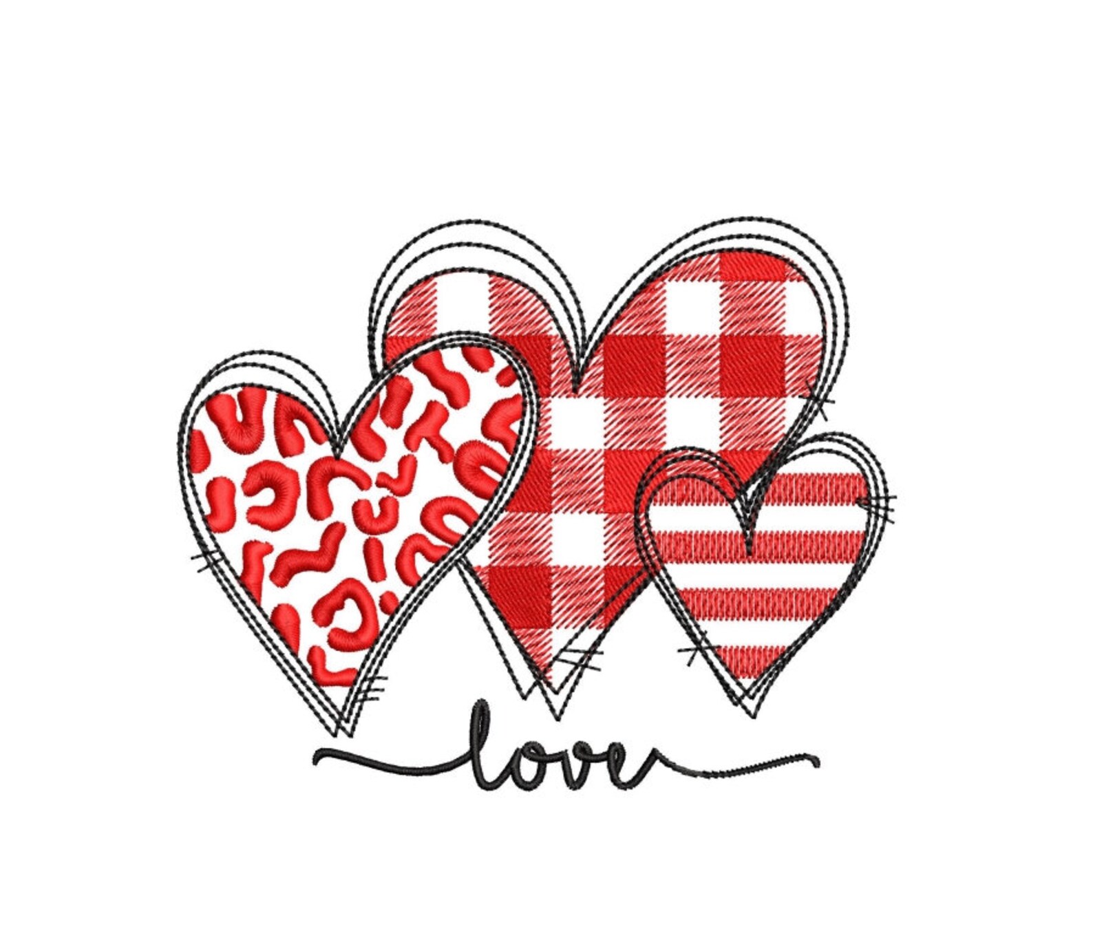 Love Heart Embroidery Design: Valentine's Gift (instant Download) - Etsy