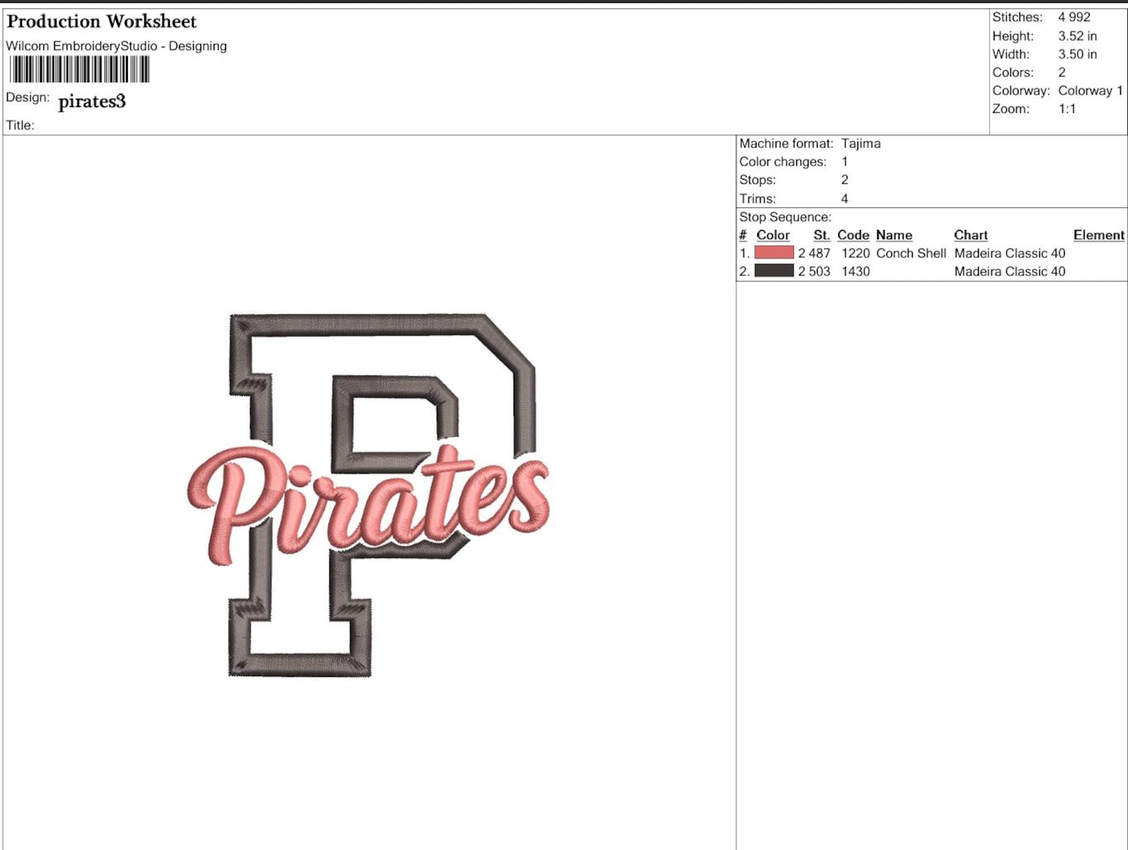 Pirates Machine Embroidery Design, Mascot Embroidery, 5 Sizes. - Etsy