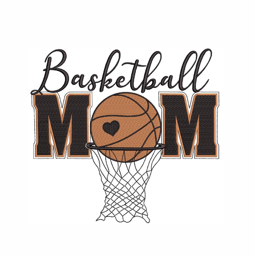 Basketball Mom Machine Embroidery Design: 5 Sizes (instant Download) - Etsy