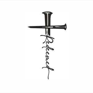 Redeemed Machine Embroidery Design, Jesus Christian, Cross , Christian ...