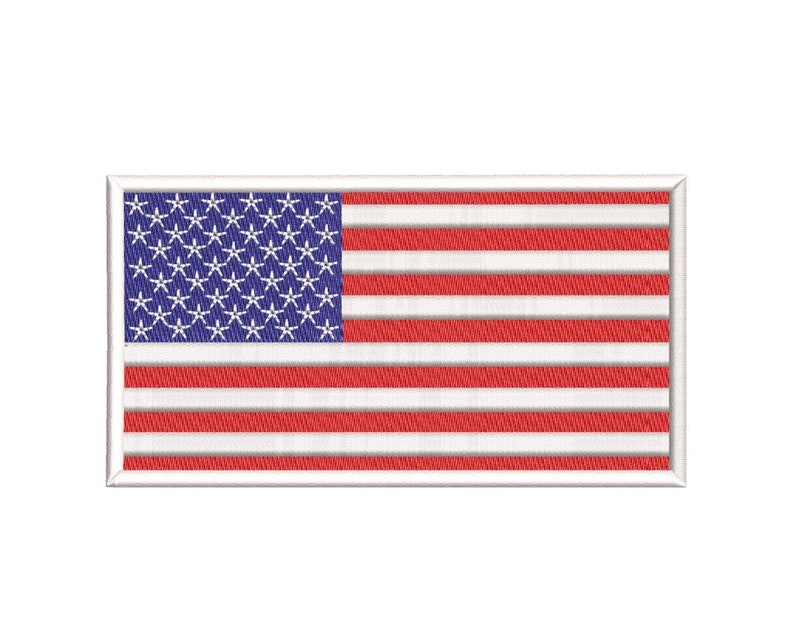 American Flag Machine Embroidery Design 4th of July Patriotic - Etsy