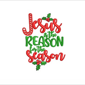 Jesus is the Reason for the Season Machine Embroidery Design, Jesus ...