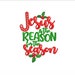 Jesus is the Reason for the Season Machine Embroidery Design, Jesus ...