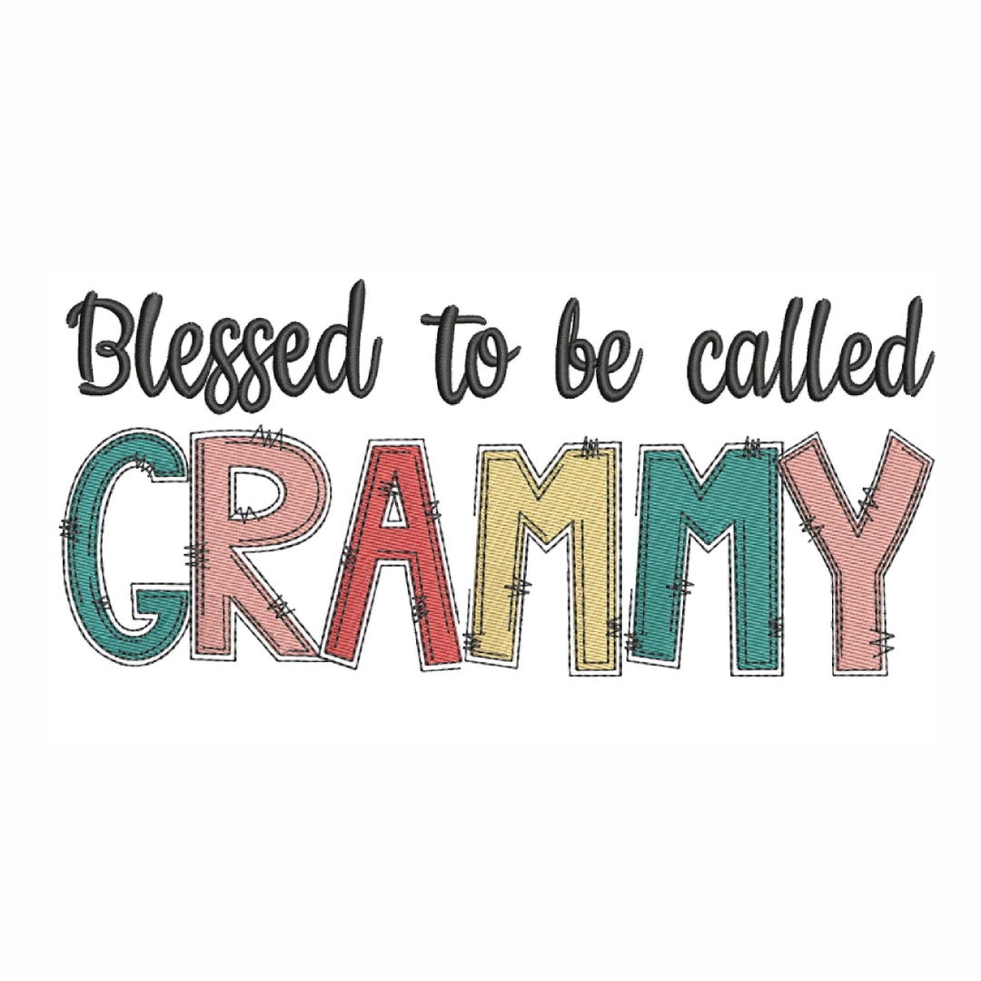 Blessed Grammy Floral Embroidery Design (6 Sizes) (digital Download) - Etsy