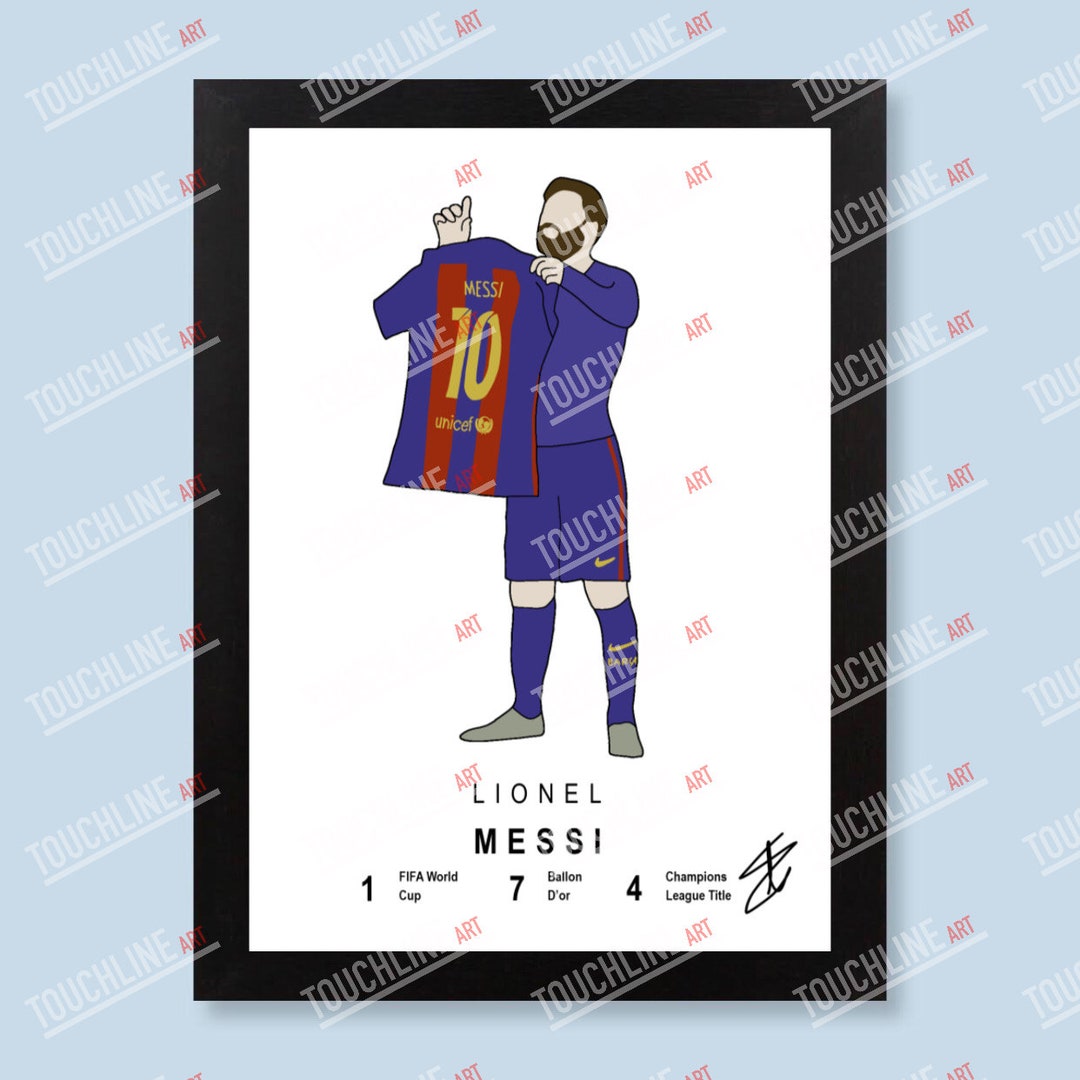 Lionel Messi | Icon of the Game | Digital Football Print | A4 - Etsy
