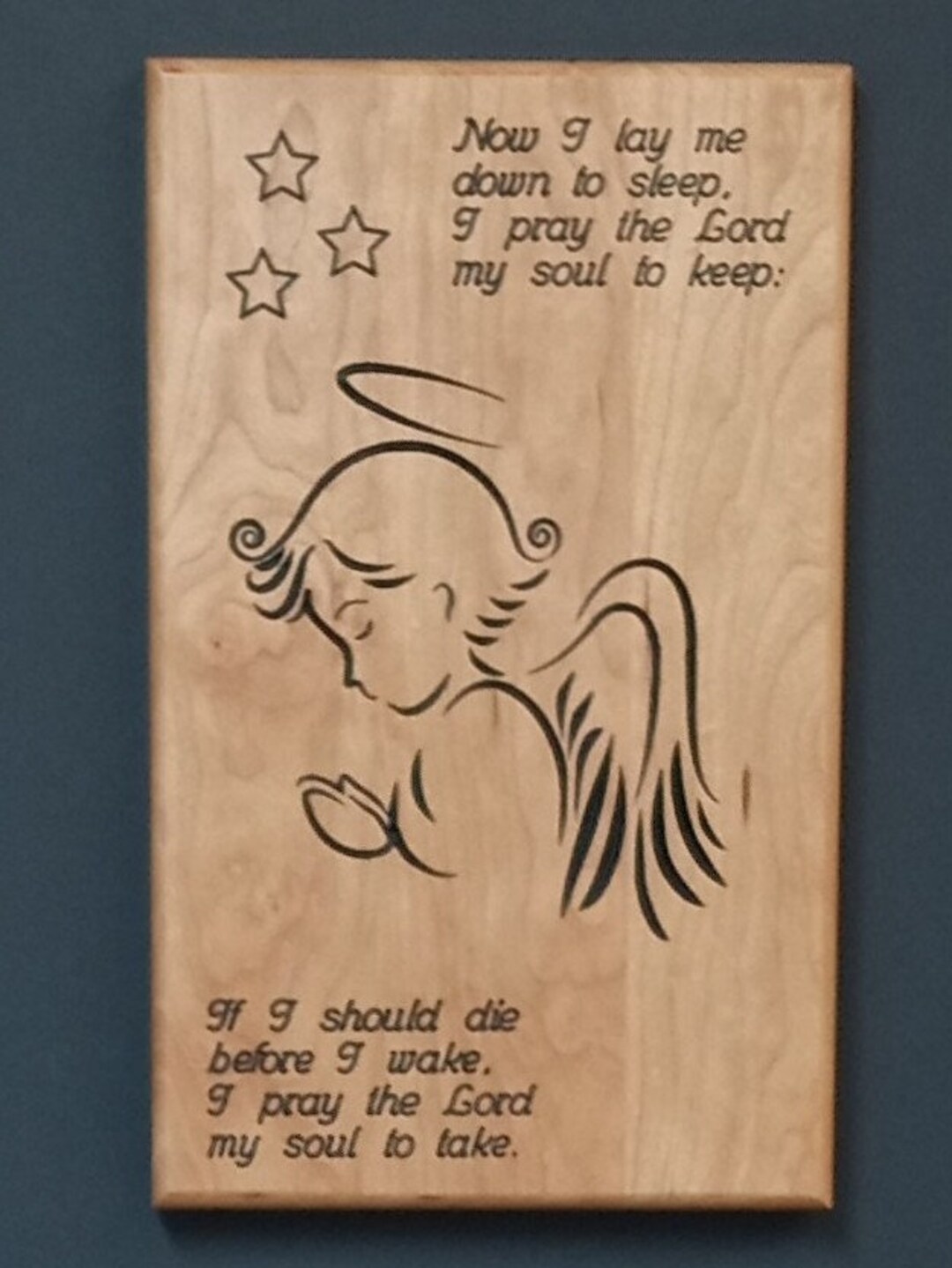 Bedtime Prayer Cherry Hardwood - Etsy
