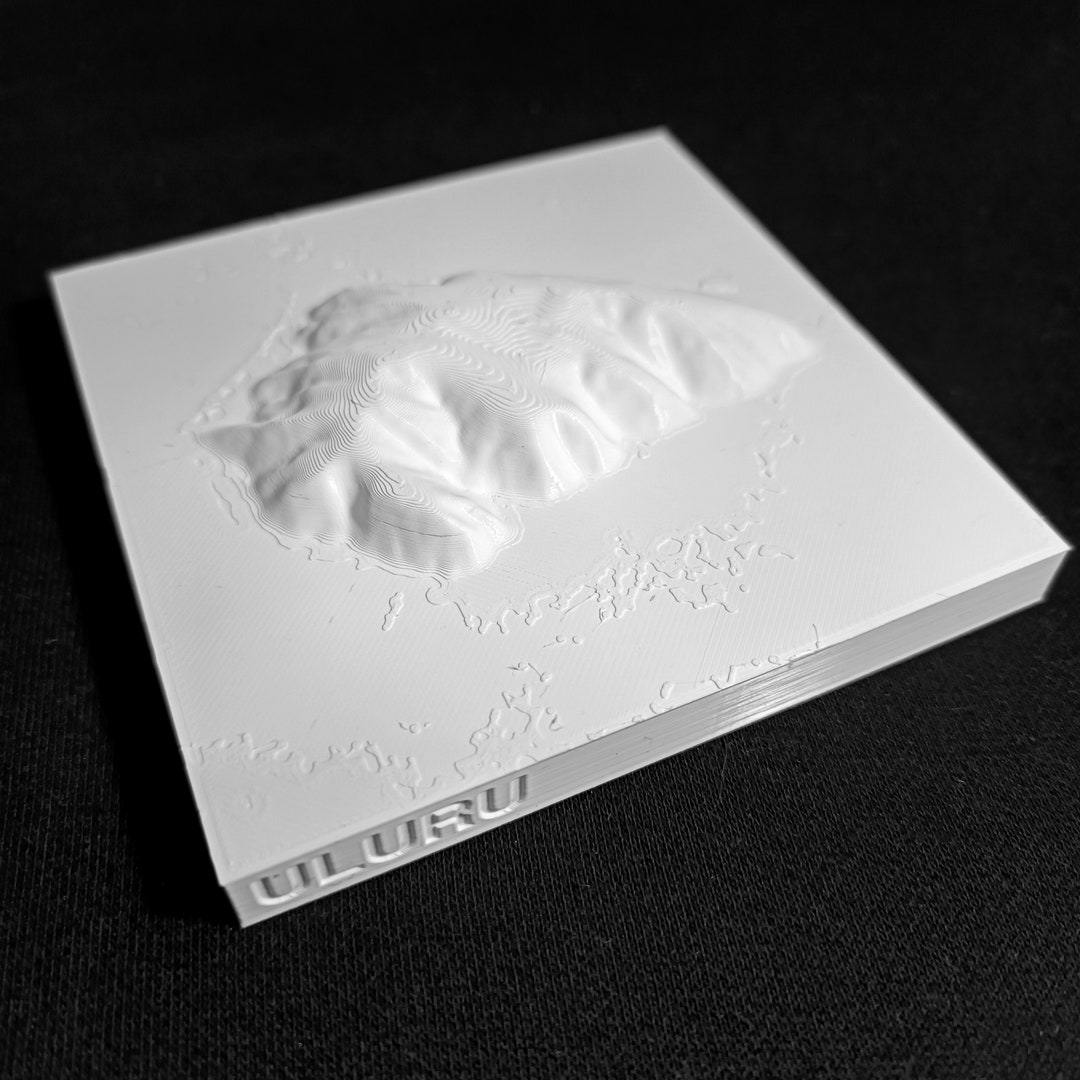 Uluru Mountain Model 3D Topographic Map Ayers Rock - Etsy