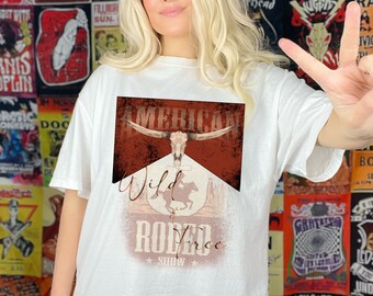 Western American Rodeo Shirt, Vintage Inspired Tee Shirt, Western ...