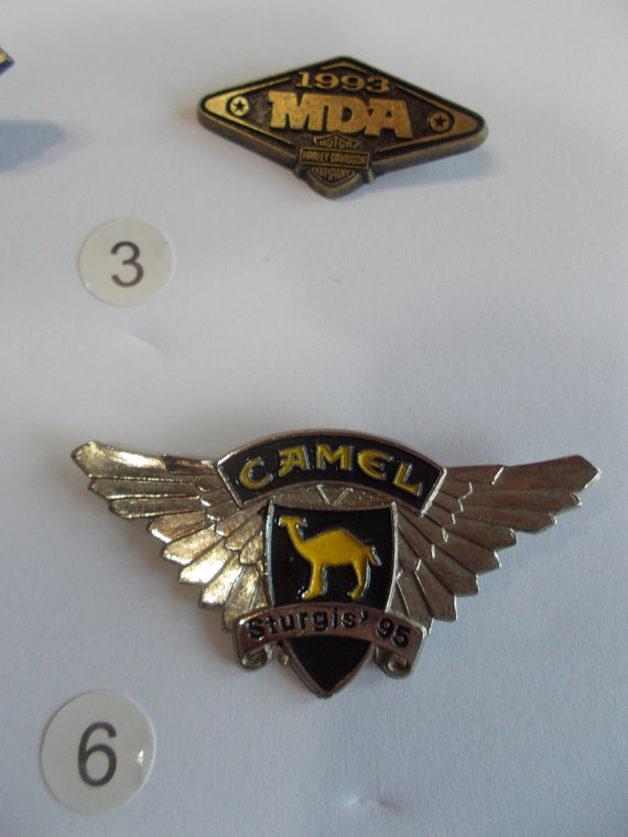 Biker~Pins~Sturgis~HOG~Daytona~MDA~Camel Cigarettes~P… - Gem
