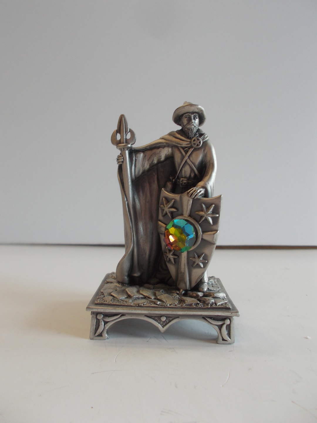 Large~wizard~knight~fantasy Pewter~figurine~wapw~england~3 1/2"~tall ...
