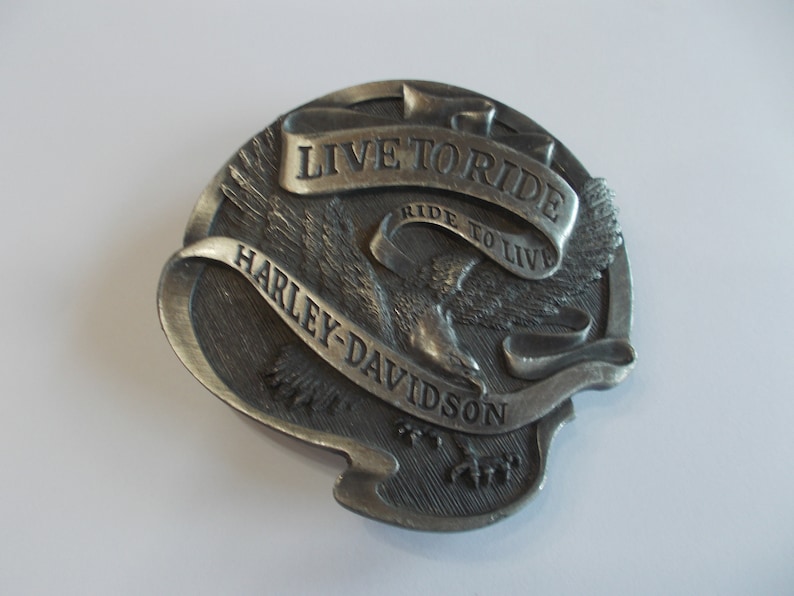 Biker~belt Buckle~live~to~ride~genuine~hd~biker~accessory~motorcycle ...
