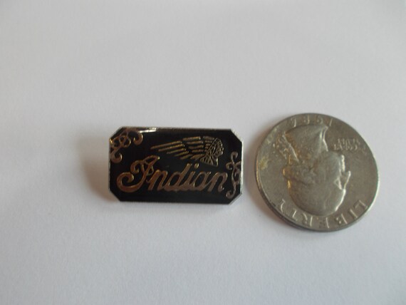 Indian~Motorcycle~Pin~70's~Biker~Motorcycle~Accessory… - Gem