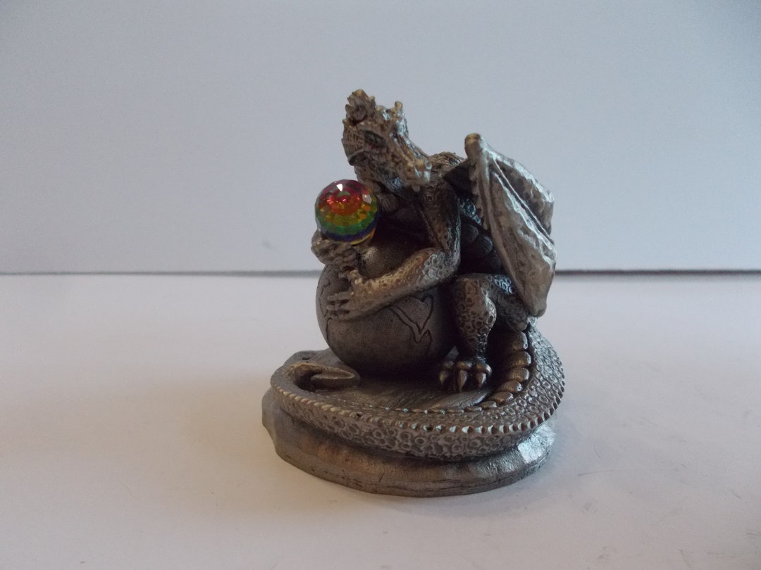 Large~fantasy~pewter~dragon~figurine~90s~wapw~england~collectable~magic ...