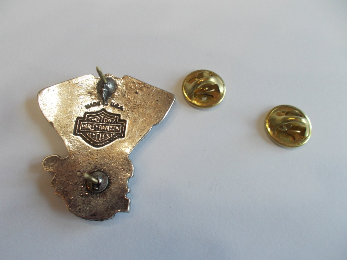 Vintage~biker~pin~pewter~motorcycle~badge~v Twin~motor~pin~never Used ...