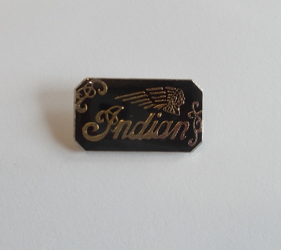 Indian~Motorcycle~Pin~70's~Biker~Motorcycle~Accessory… - Gem