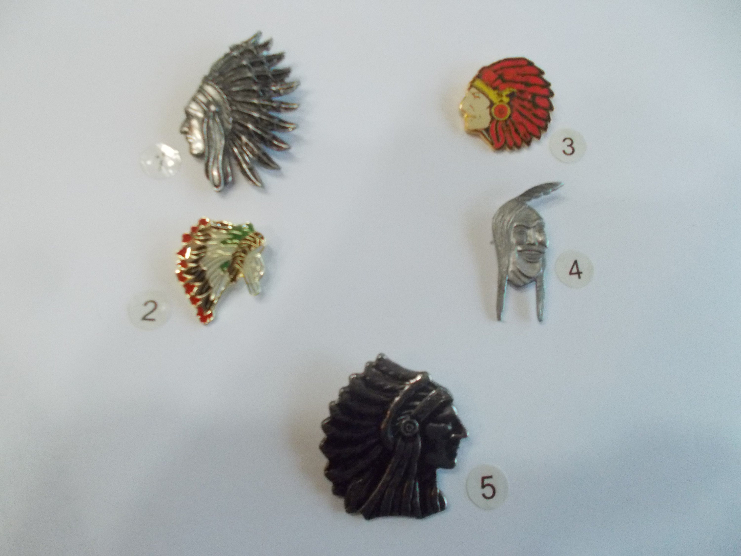 Beautiful~vintage~indian Chief~pin~large~native American Chief~jewelry ...