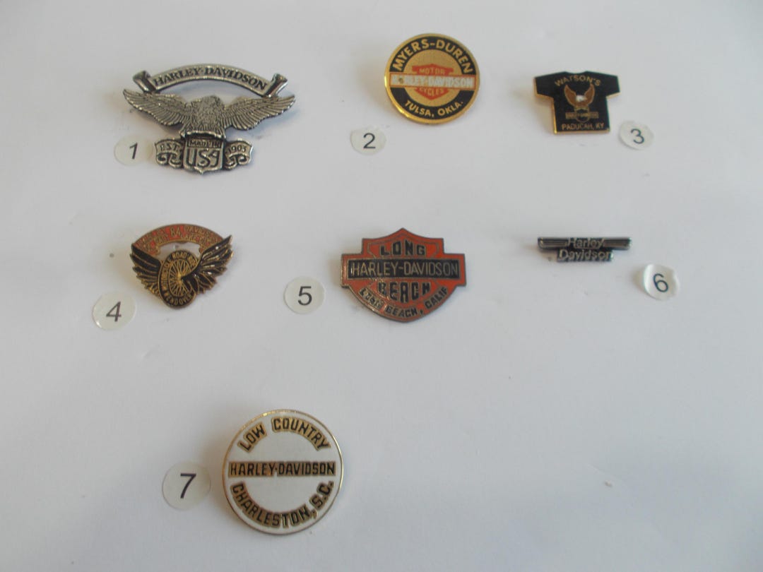 Vintage~biker~pins~harley~event~pins~etc~motorcycle~biker Accessory ...