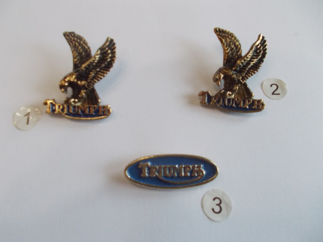 Vintage~biker~pins~triumph~motorcycle~badge~biker Accessory~jewelry ...