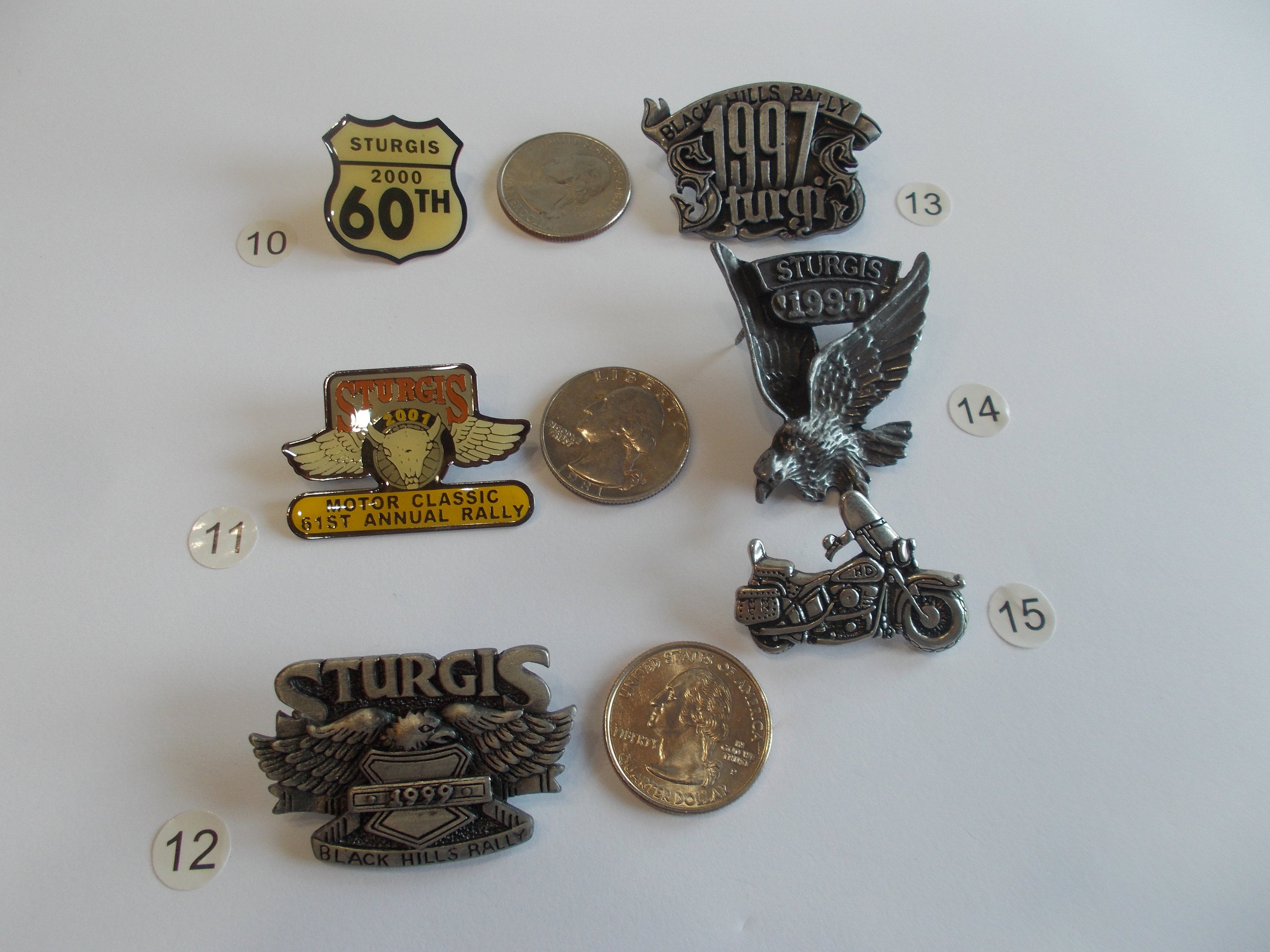 Vintage~biker~pins~sturgis~motor Classic Rally~1997~2001~motorcycle ...