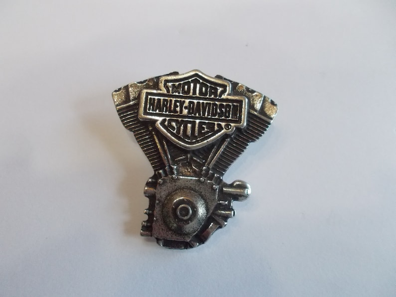 Vintage~biker~pin~pewter~motorcycle~badge~v Twin~motor~pin~never Used ...