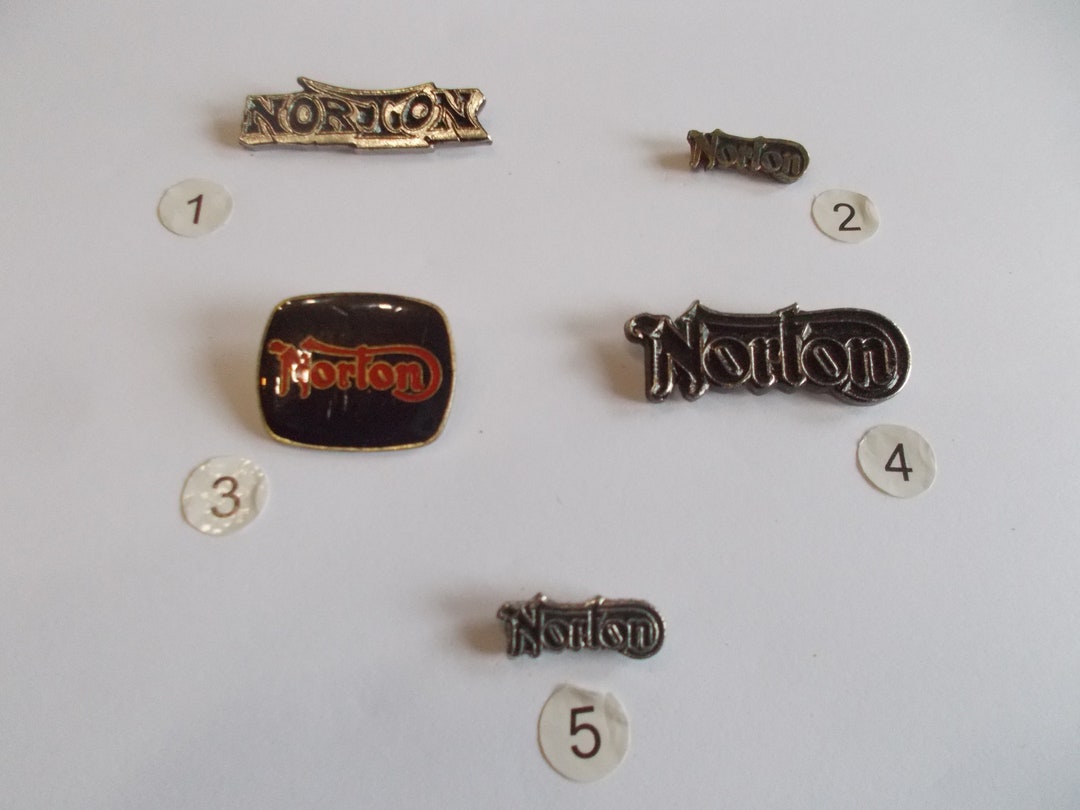 Old~norton~motorcycle~pins~biker~pin~badge~norton~accessory~jewelry ...