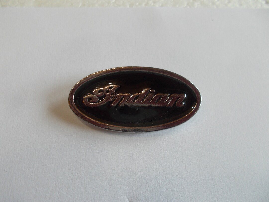Vintage~indian~motorcycle~pin~biker~motorcycle~accessory~indian~biker ...