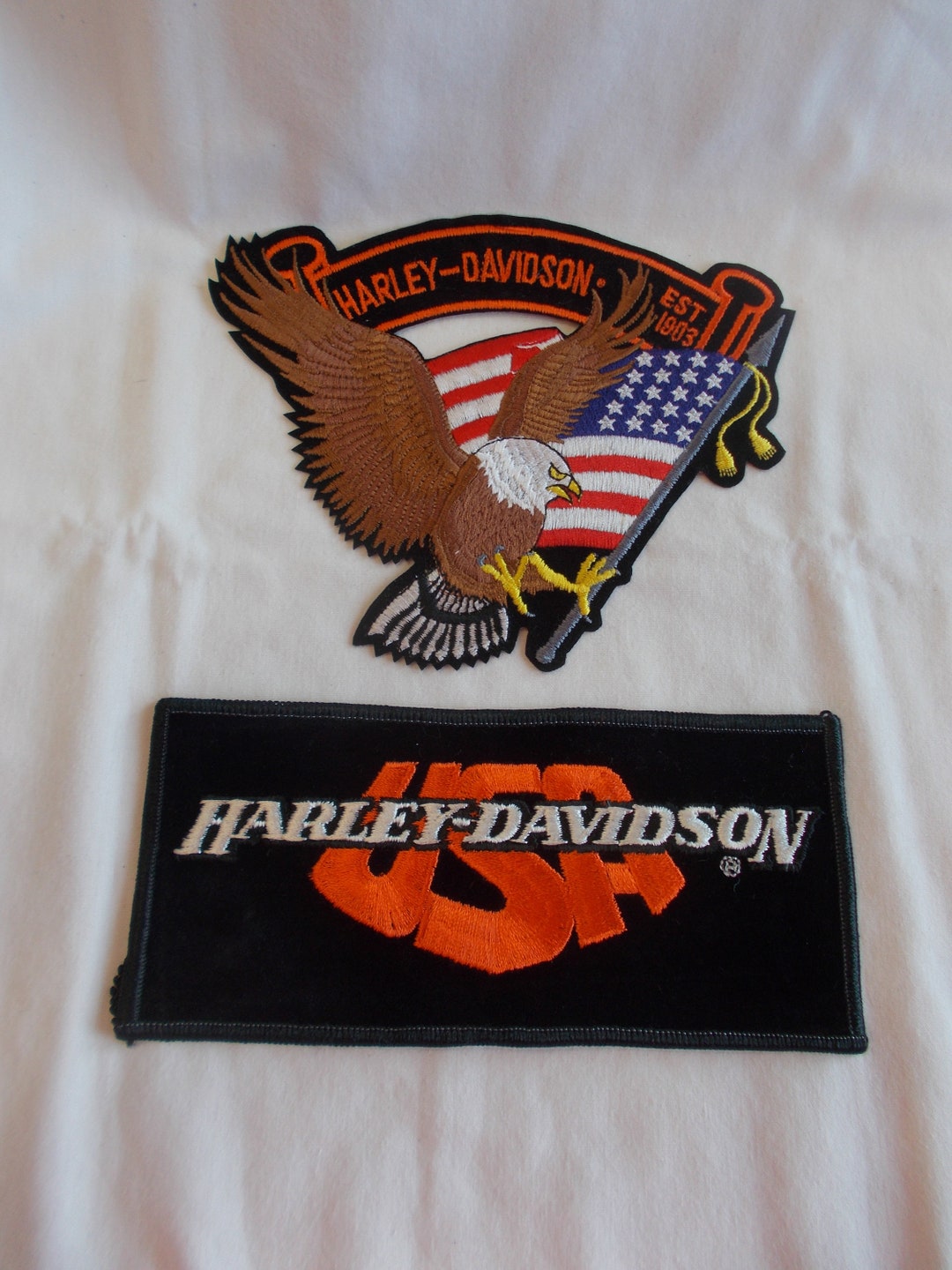 Large~harley Davidson~eagle~usa~patch~biker~motorcycle~patch~old School ...