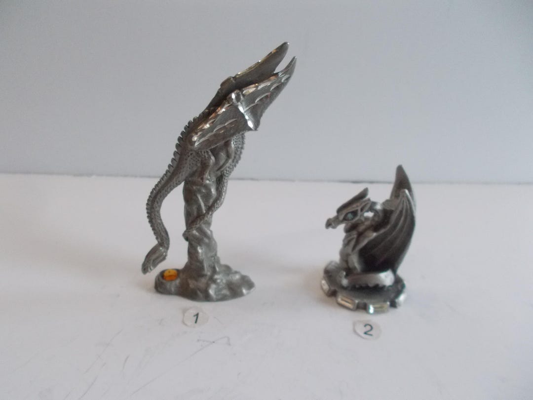 Fantasy~pewter~dragon~figurines~80's-90's~collectable~winged Dragon ...
