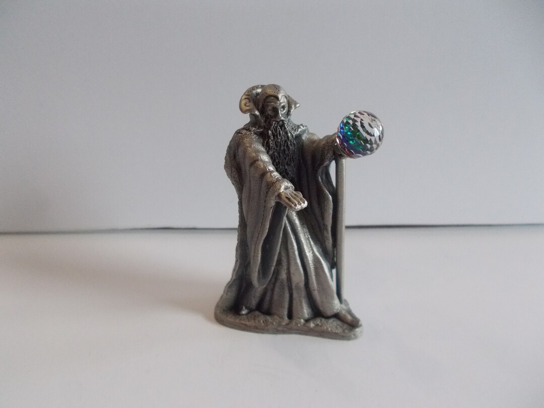 Large~merlin the Magician~fantasy Pewter~figurine~90's~wapw~england ...