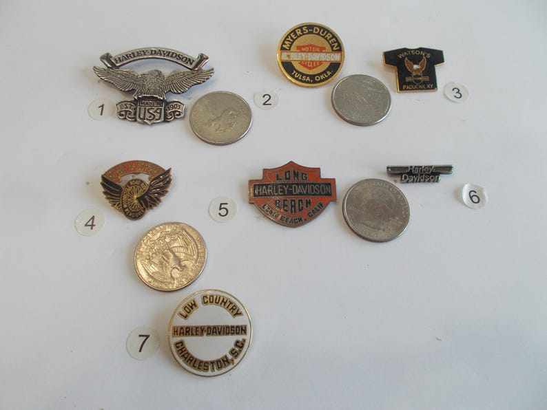 Vintage~biker~pins~harley~event~pins~etc~motorcycle~biker Accessory ...