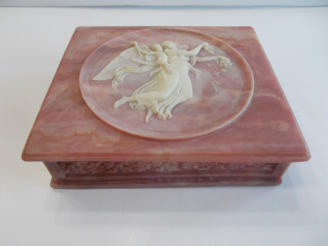 Incolay~stone~box~angels~dresser~box~8" X 7"~valentine Gift~women~girls ...
